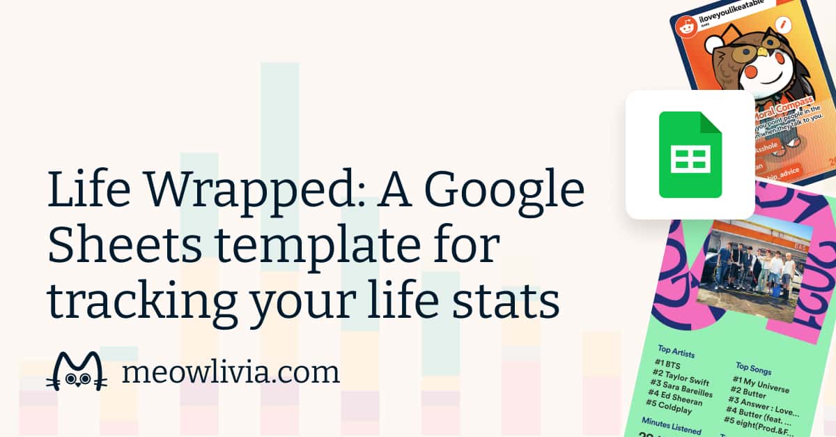 Life Wrapped: Free Template for Habit Tracking and More - Olivia Ng